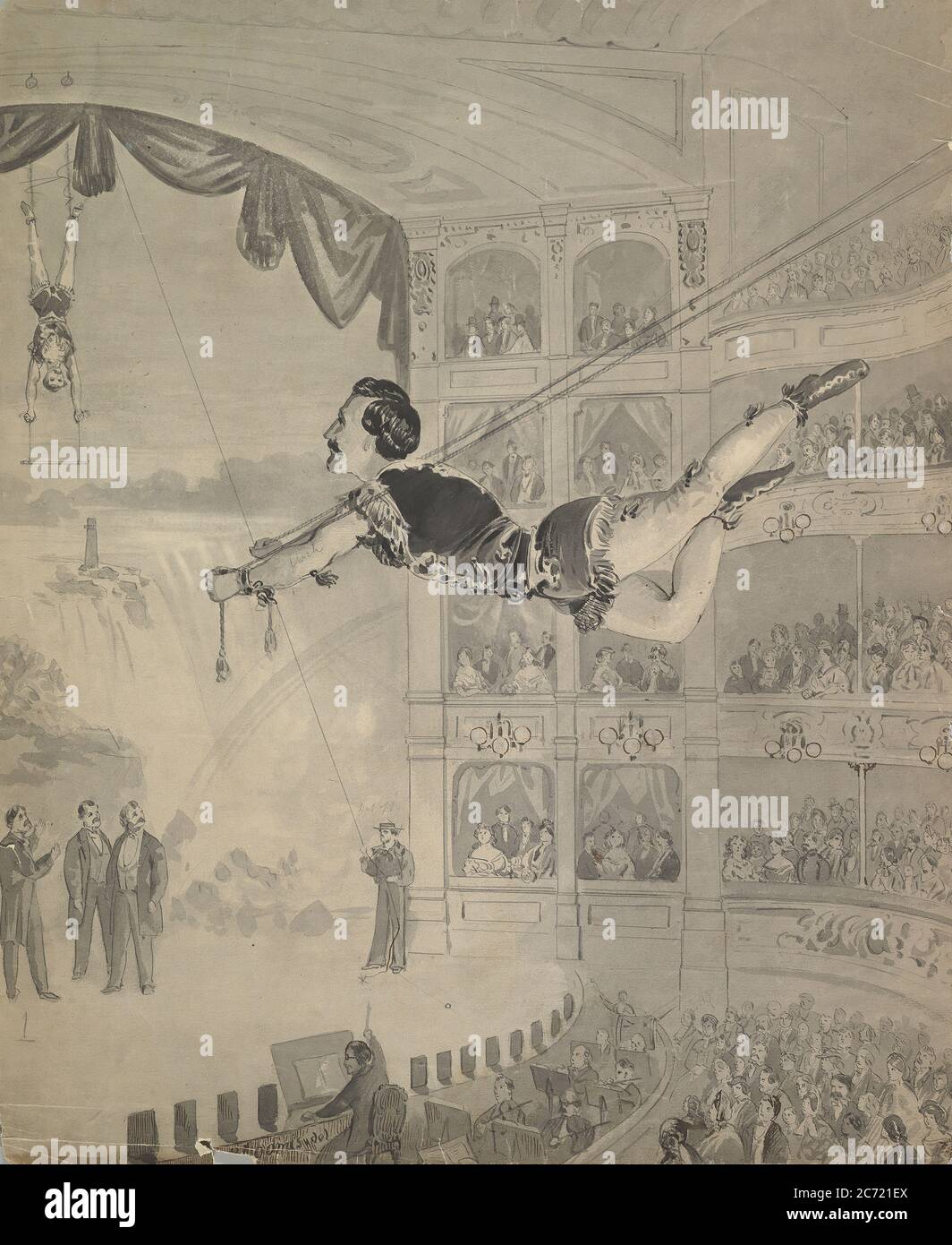 Trapeze Artist, late 19th century Stock Photo - Alamy