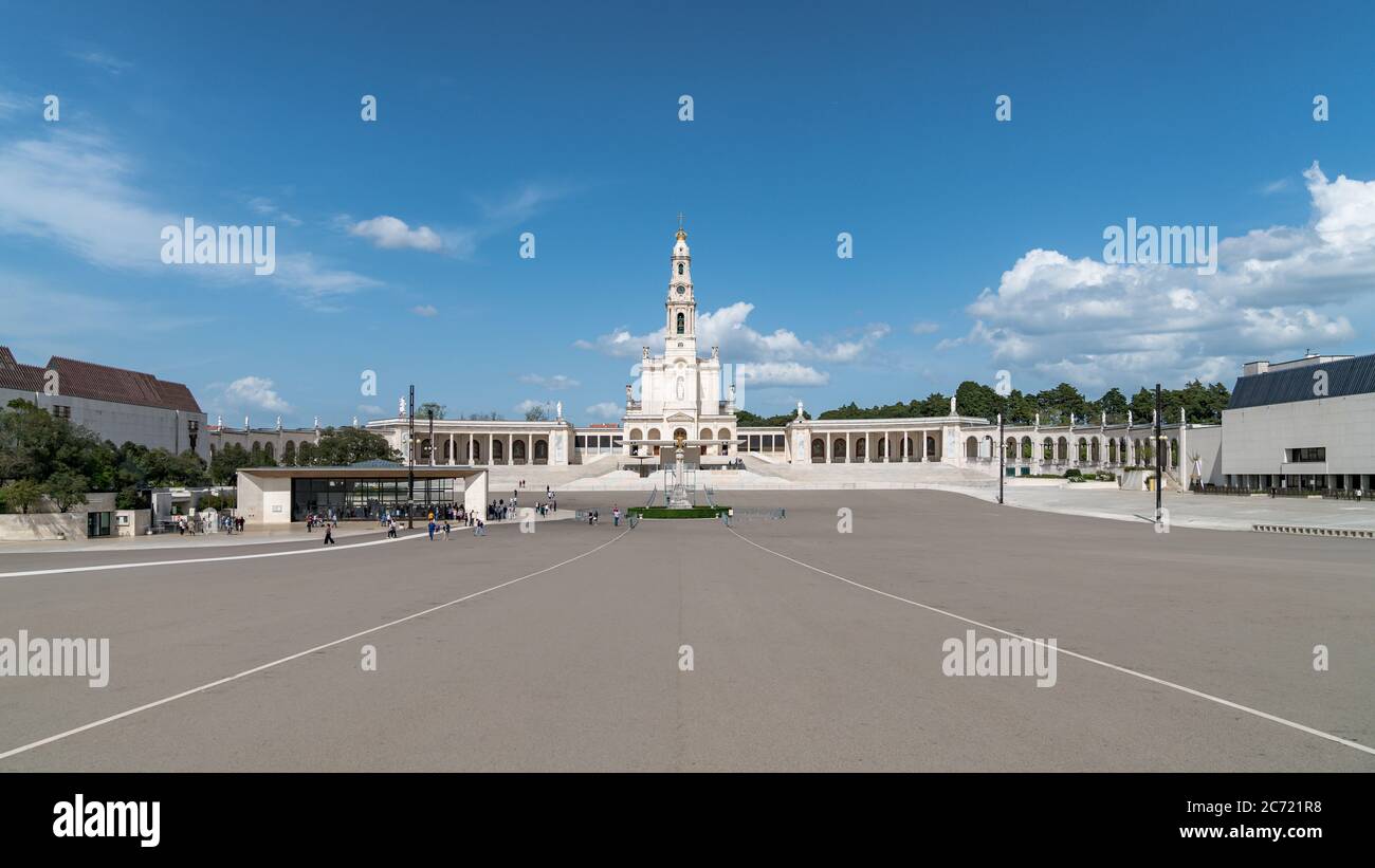 Fatima, Portugal - April 2018: Sanctuary of Fatima, Portugal. One of ...