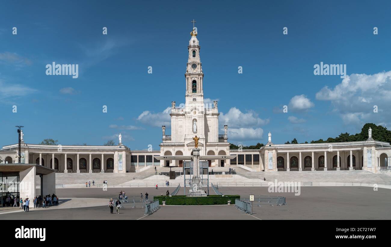 Fatima, Portugal - April 2018: Sanctuary of Fatima, Portugal. One of ...