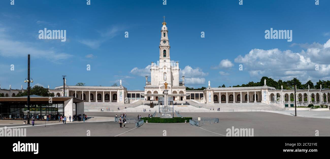 Fatima, Portugal - April 2018: Sanctuary of Fatima, Portugal. One of ...