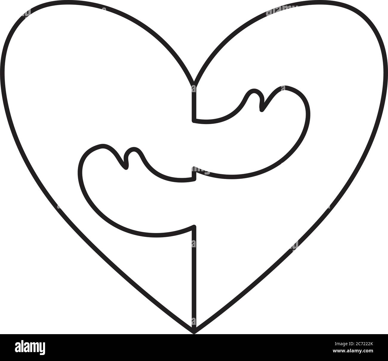 arms hugging in heart shape line style icon design of love passion and ...