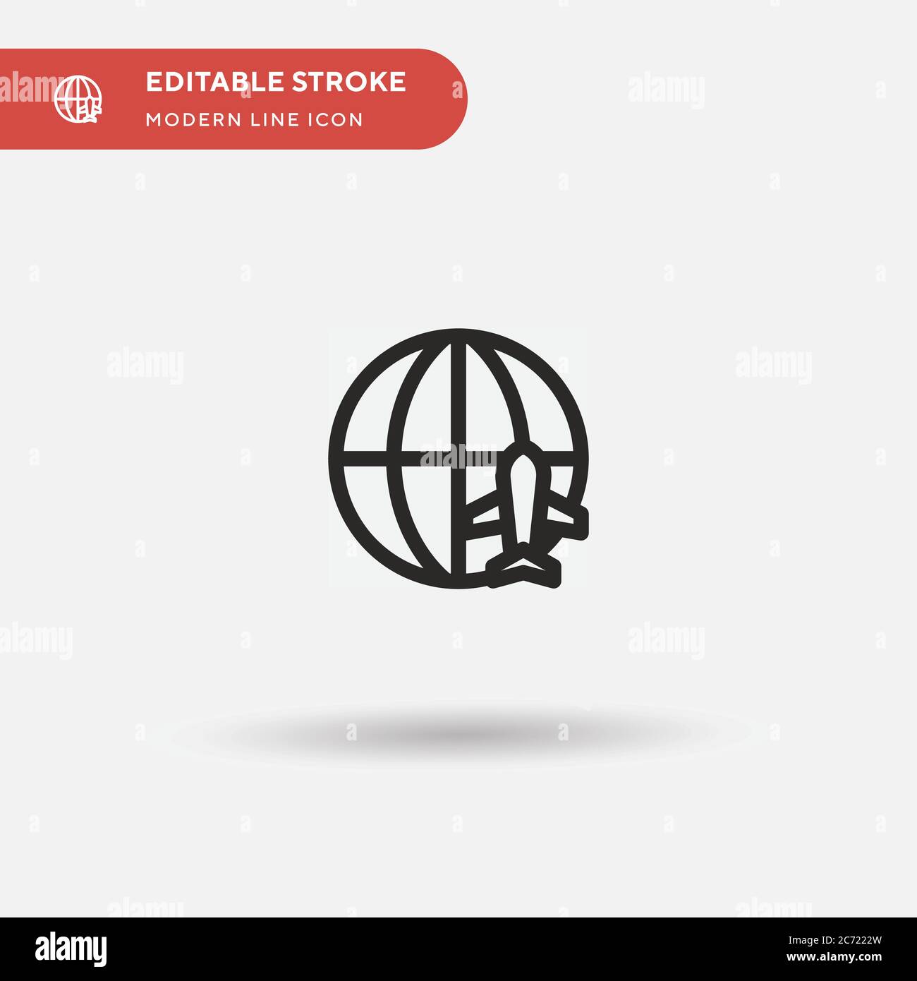 Earth Simple vector icon. Illustration symbol design template for web ...