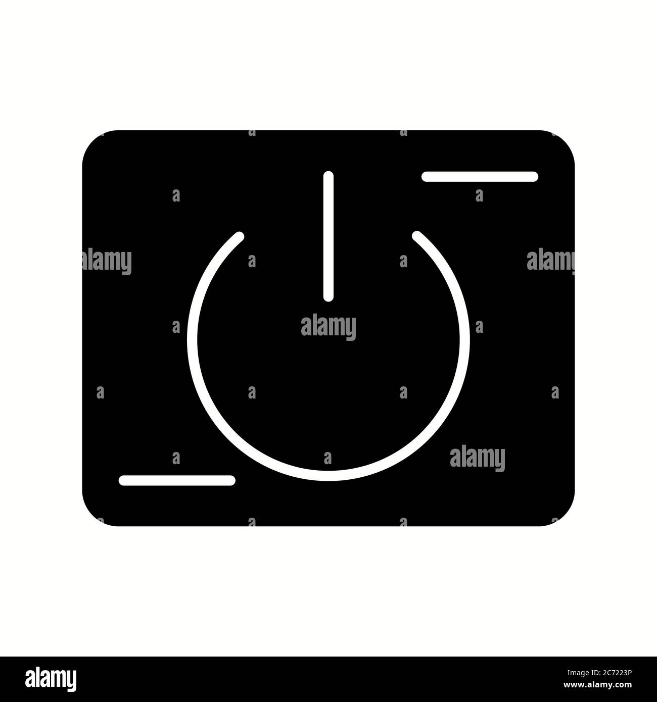 Unique Power Button Vector Glyph Icon Stock Vector Image & Art - Alamy