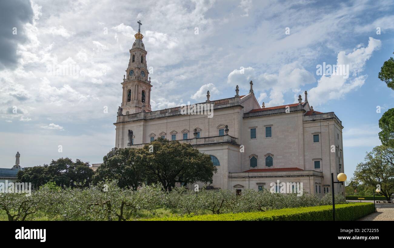 Fatima, Portugal - April 2018: Sanctuary of Fatima, Portugal. One of ...