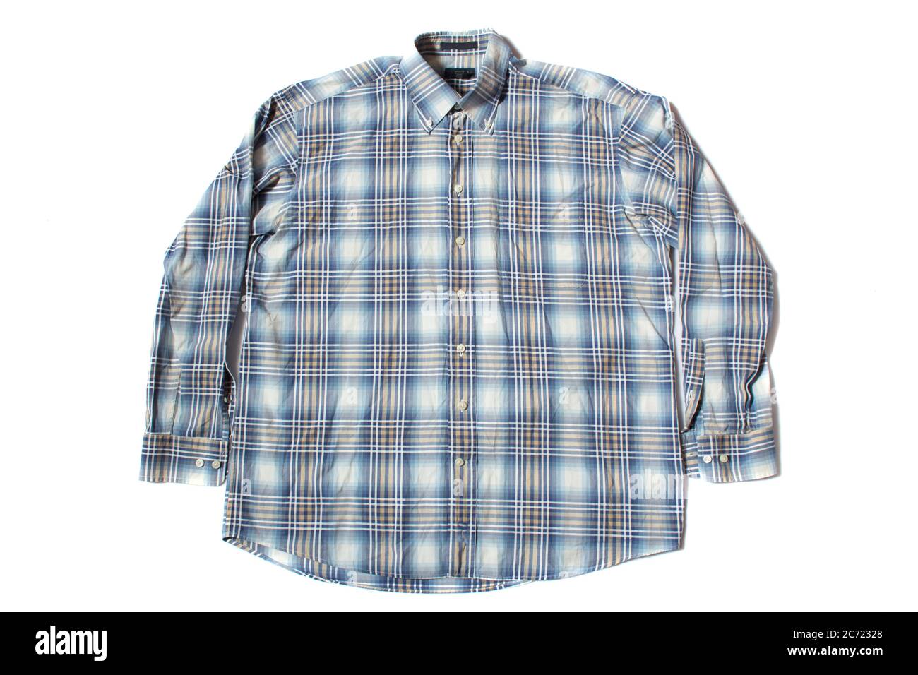 blue checkered shirt Stock Photo - Alamy