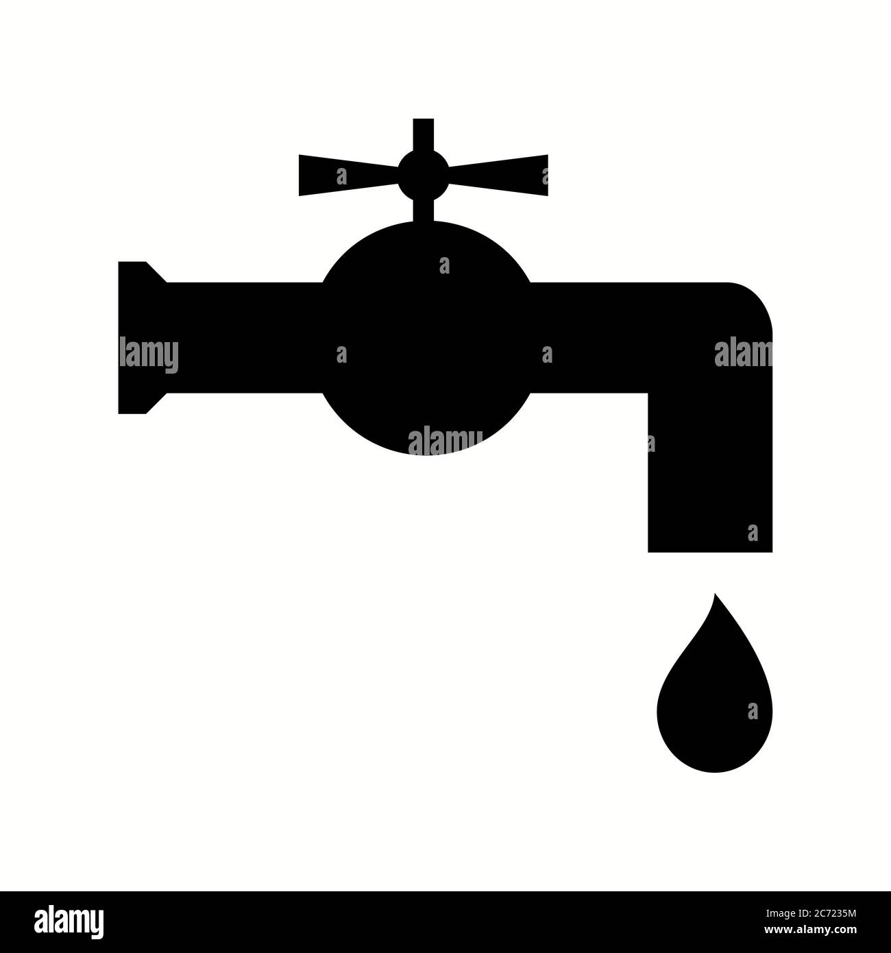 Unique Water Tap Vector Glyph Icon Stock Vector Image & Art - Alamy