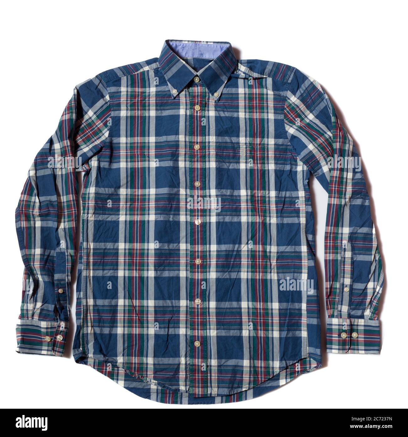 blue checkered shirt Stock Photo - Alamy