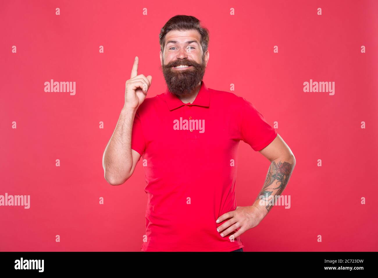 Intellectual work. Man with beard making decision. Businessman ...