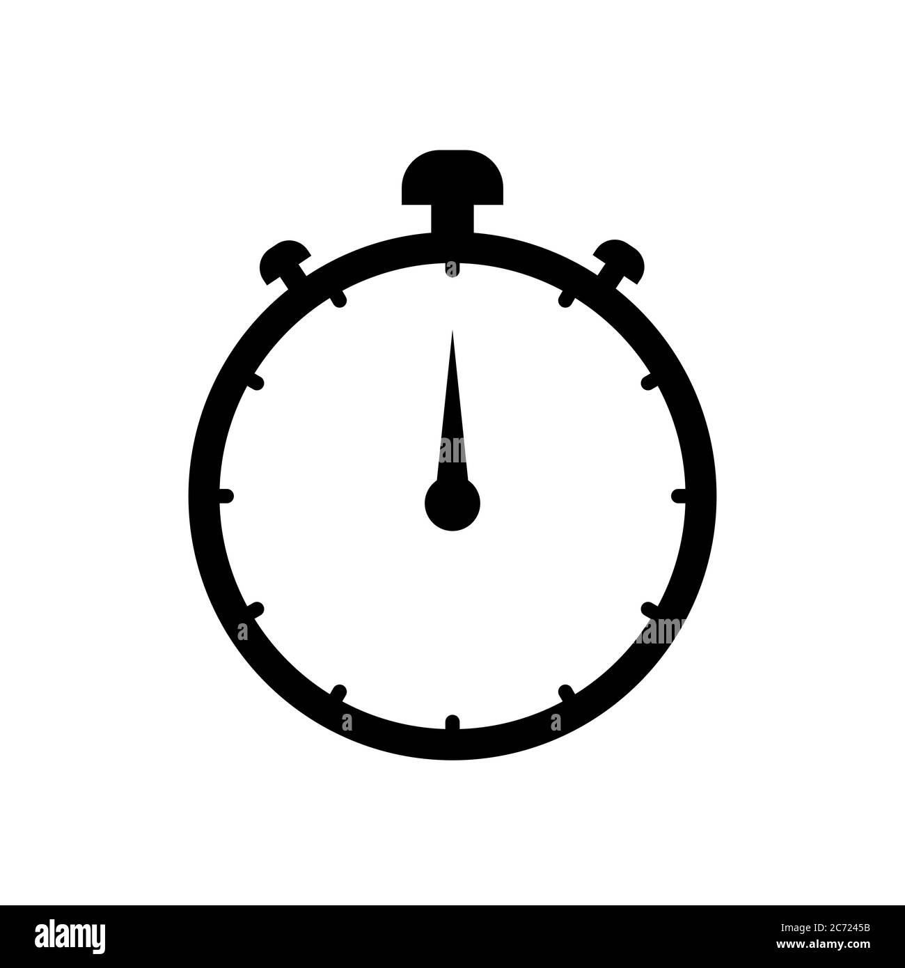 Analogue stop watch on white Stock Vector Images - Alamy