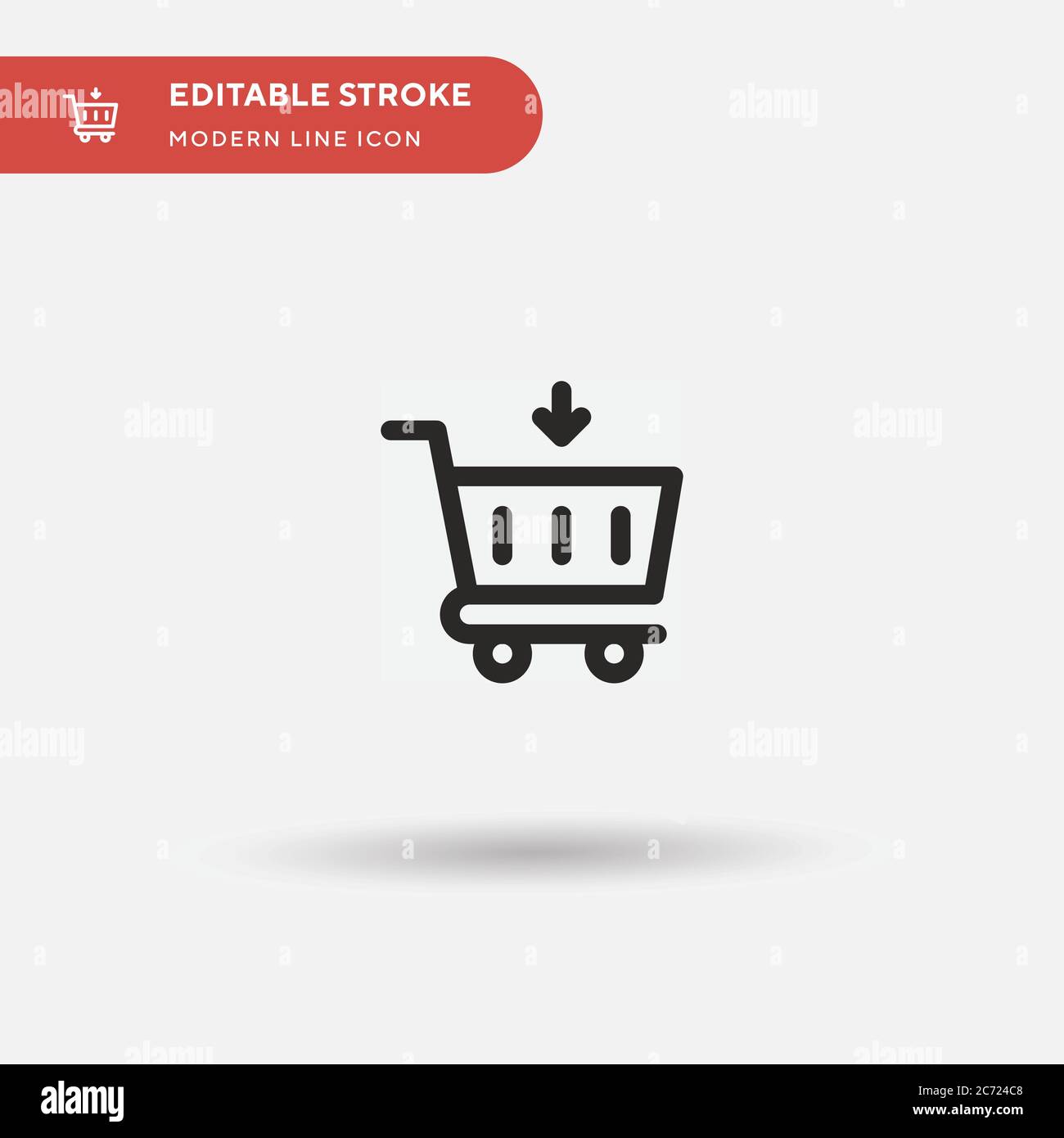 Shopping Cart Simple vector icon. Illustration symbol design template ...