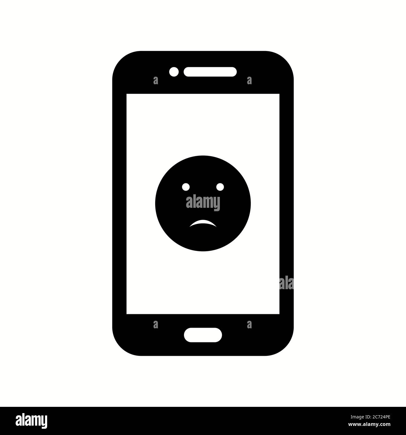 Unique Sad Face Vector Glyph Icon Stock Vector Image & Art - Alamy