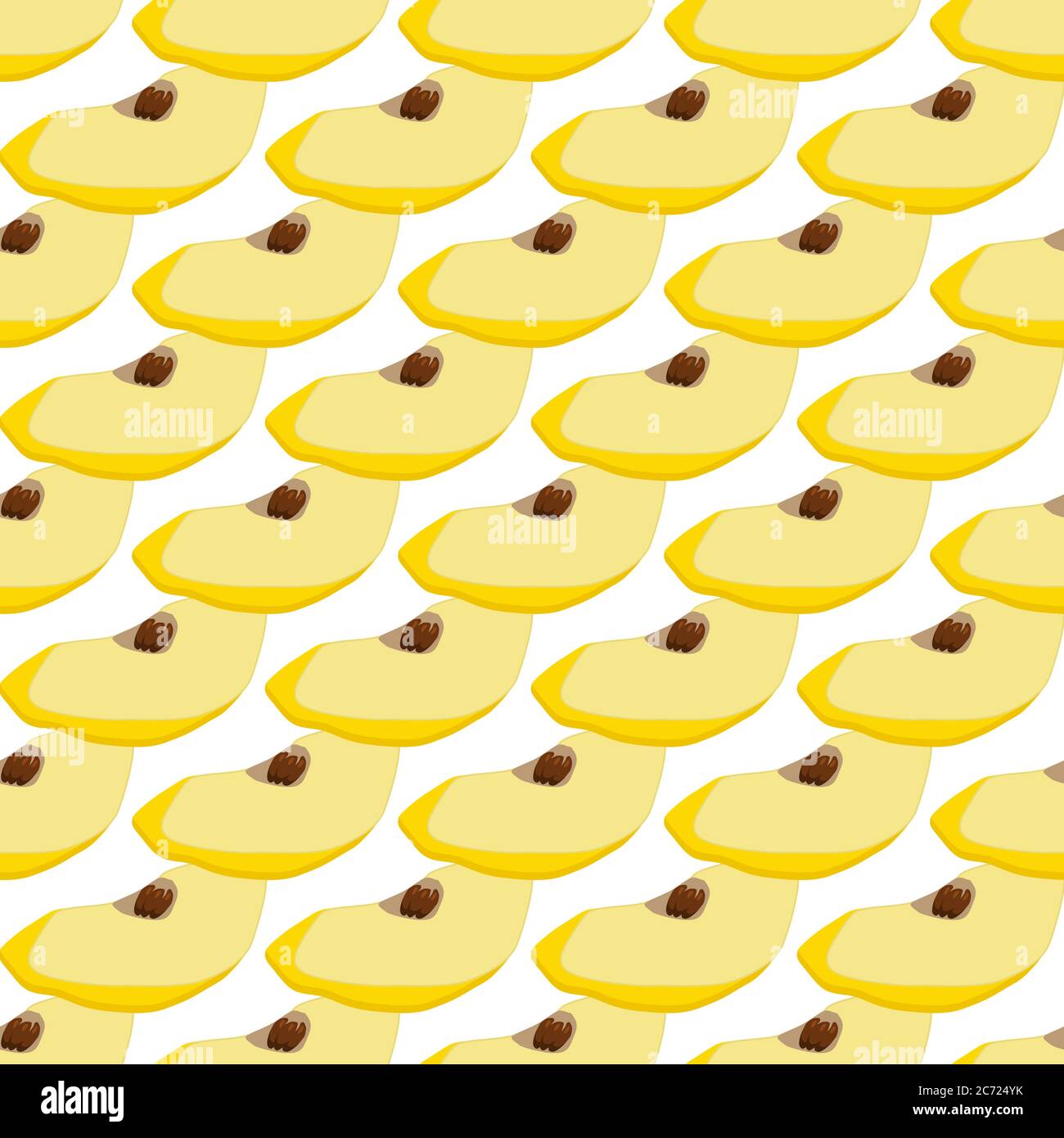 Illustration on theme big colored seamless quince, bright fruit pattern ...