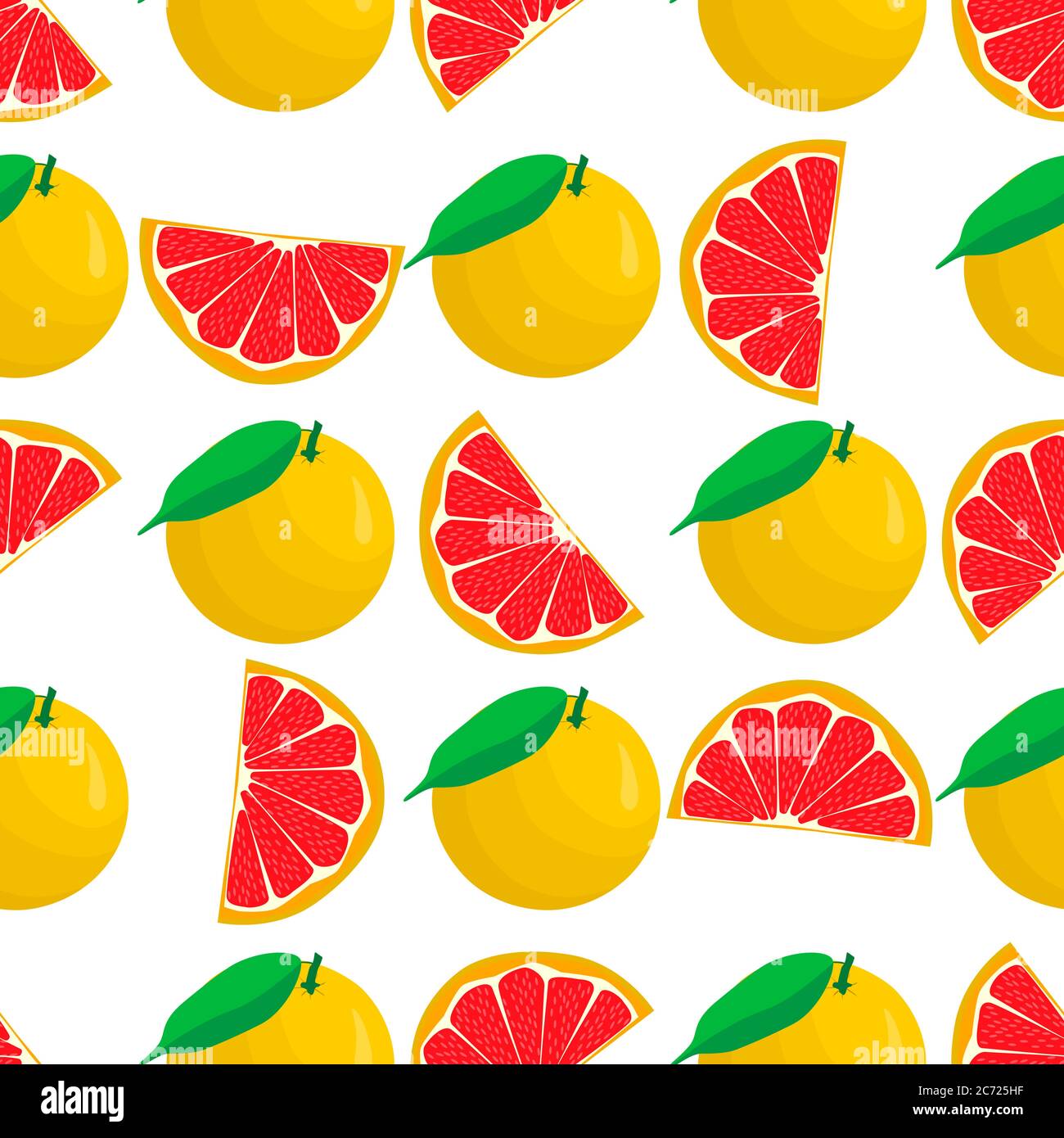 Illustration on theme big colored seamless grapefruit, bright fruit ...