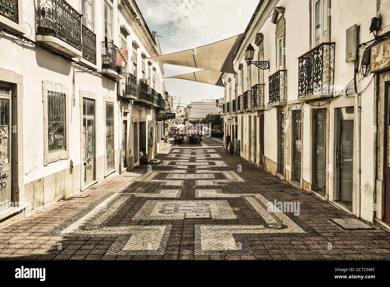 pedestrian area, Faro, Portugal Stock Photo - Alamy