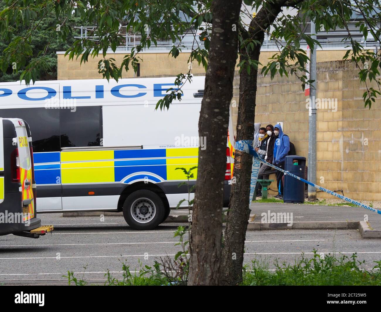 Wheatley, Oxfordshire, UK. 13th July 2020. Police swoop on a lorry at ...
