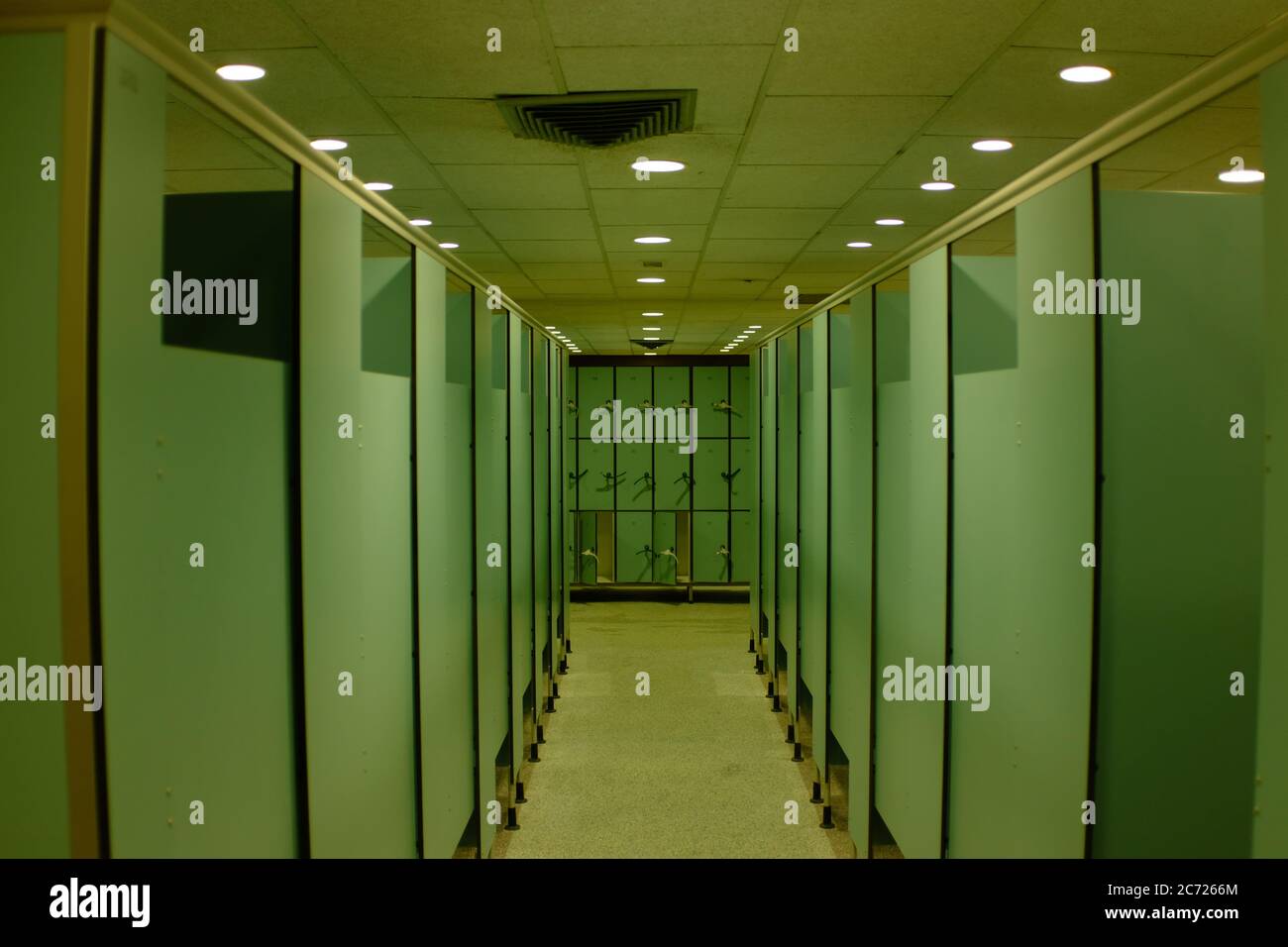 A classic indoor pool locker room with lockers Stock Photo - Alamy