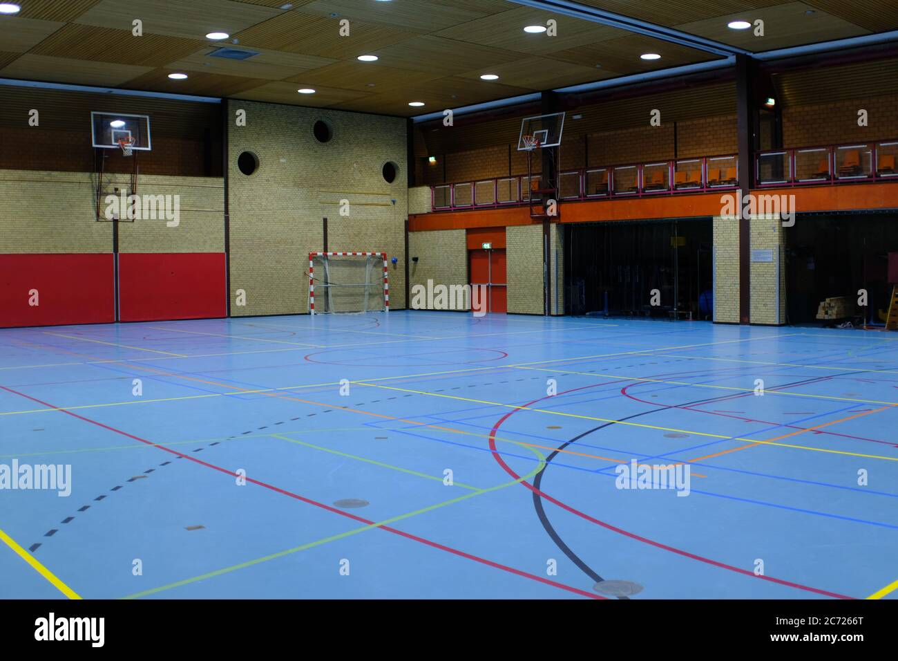 The inside of a school gymnastics hall Stock Photo - Alamy