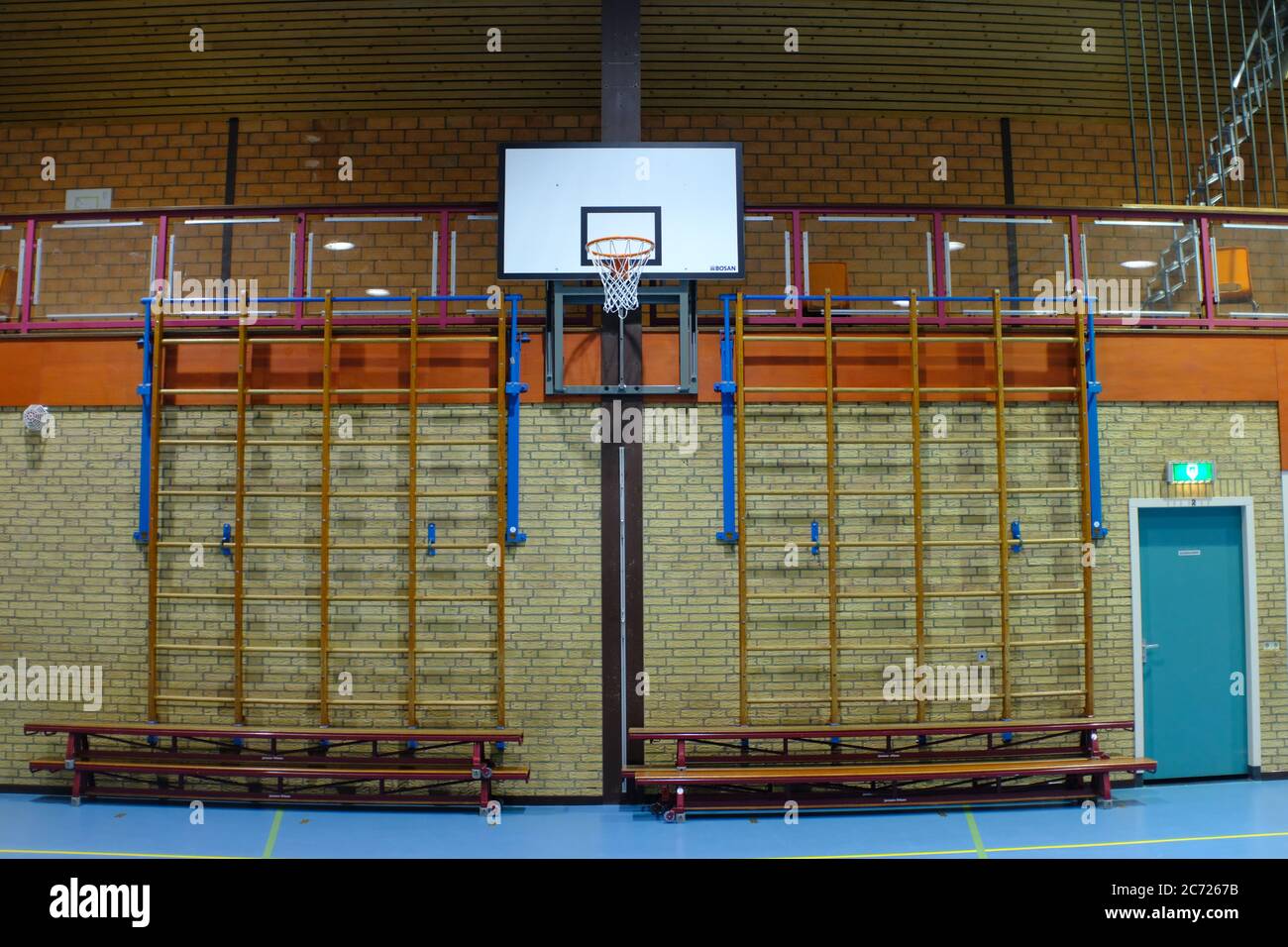 The inside of a school gymnastics hall Stock Photo - Alamy