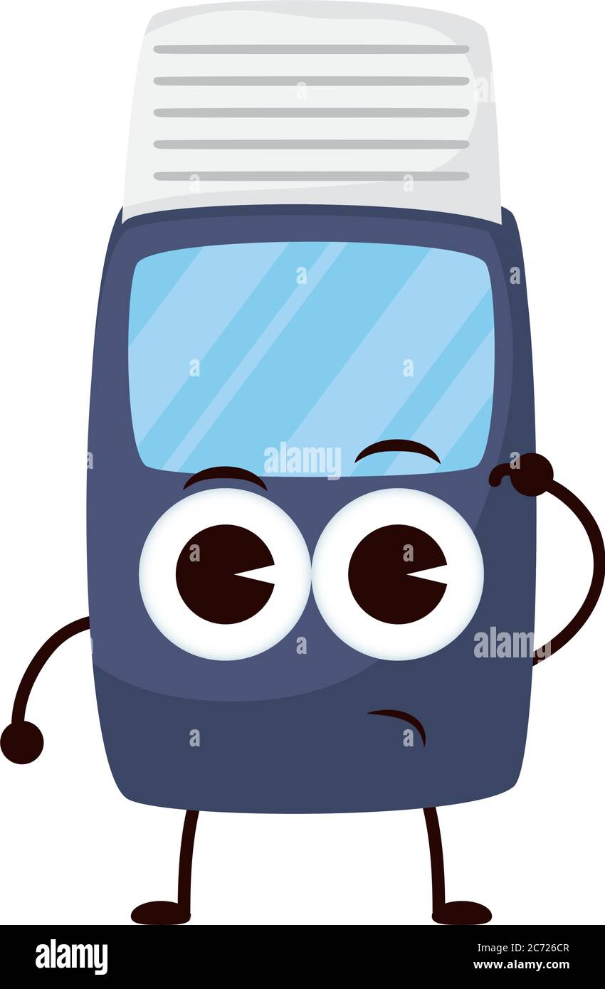 voucher machine emoticon kawaii character vector illustration design ...