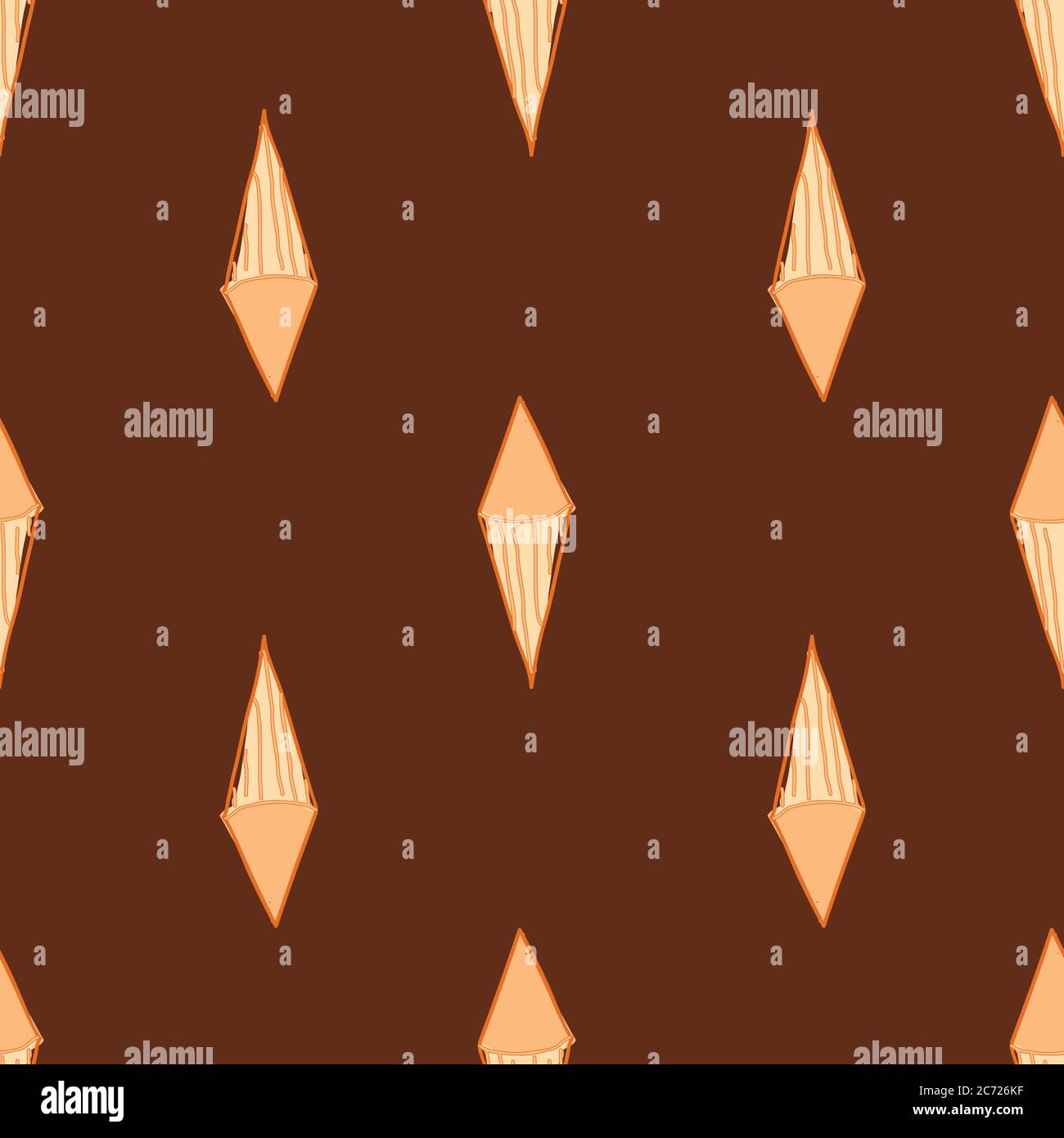 Specks of shapes on red background Seamless pattern Vector hand drawn ...