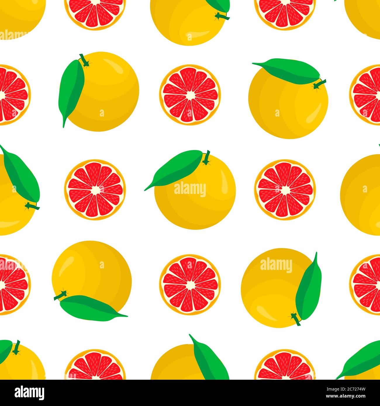 Illustration on theme big colored seamless grapefruit, bright fruit ...