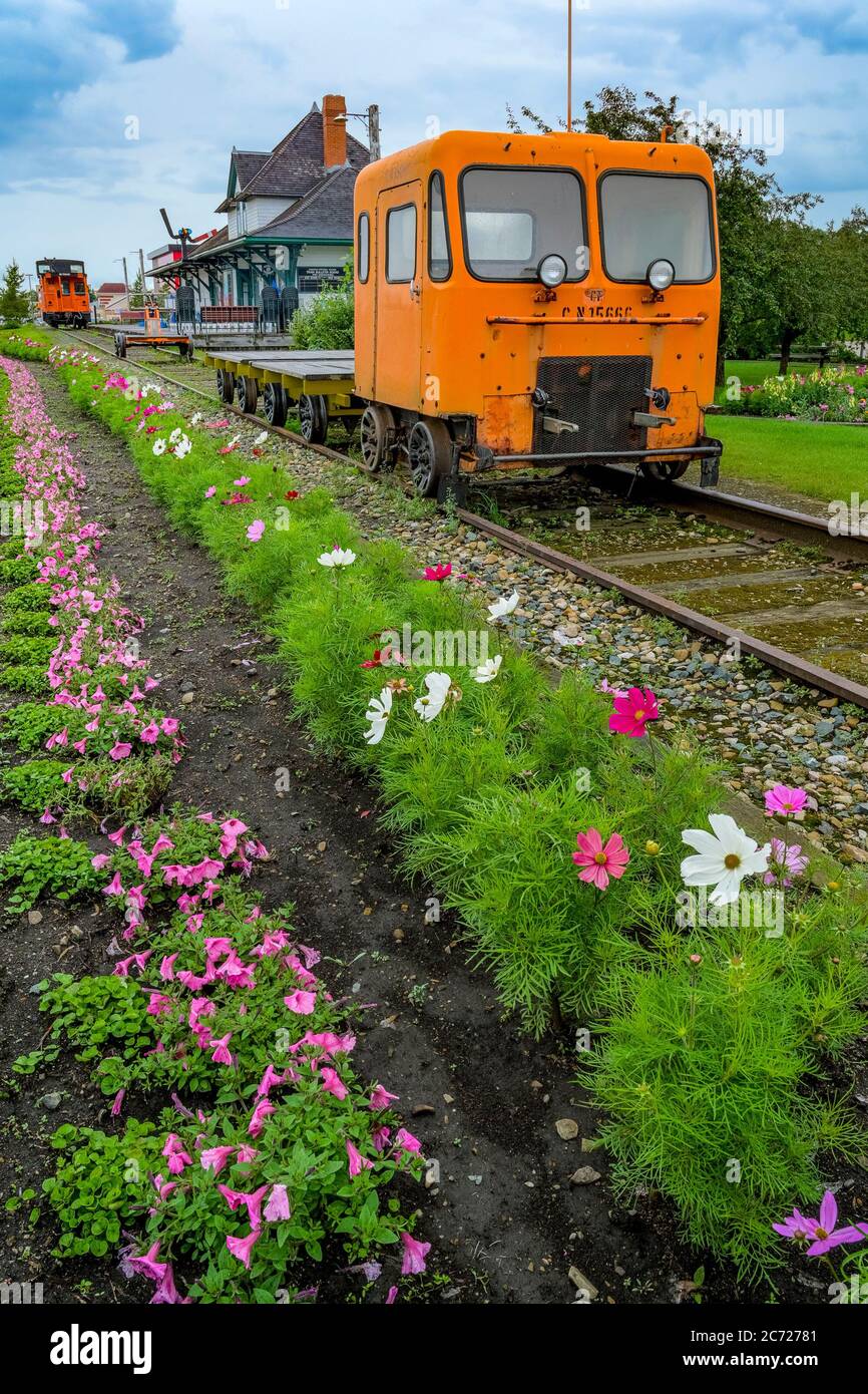 CN Rail Speeder, Canadian Northern Railway Heritage Train Station, Fort ...