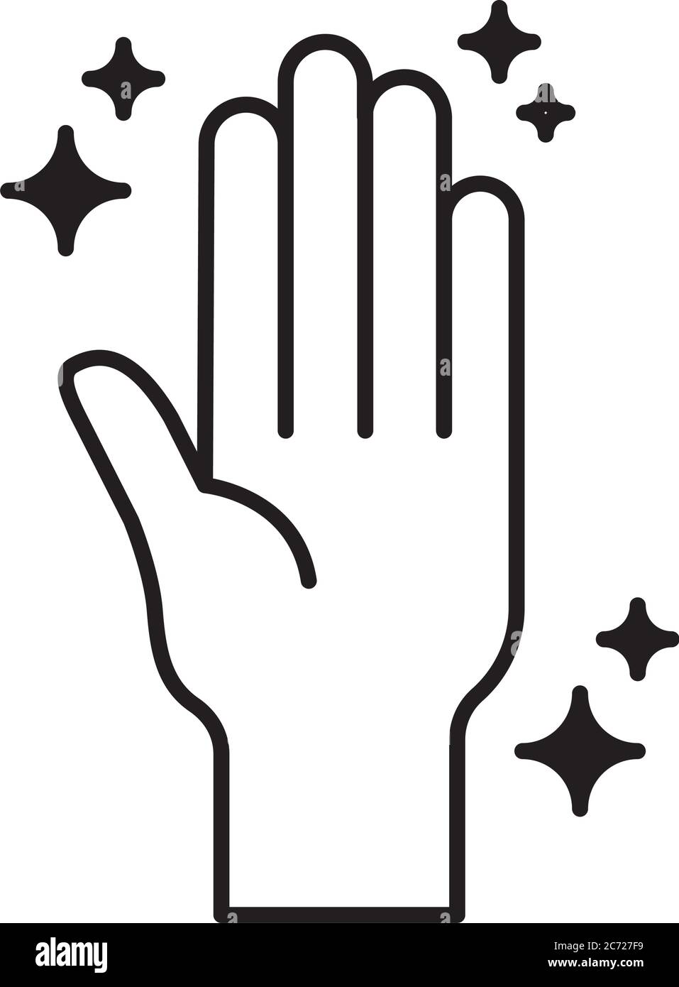 clean hand lineal style icon design, Hygiene wash health and clean ...