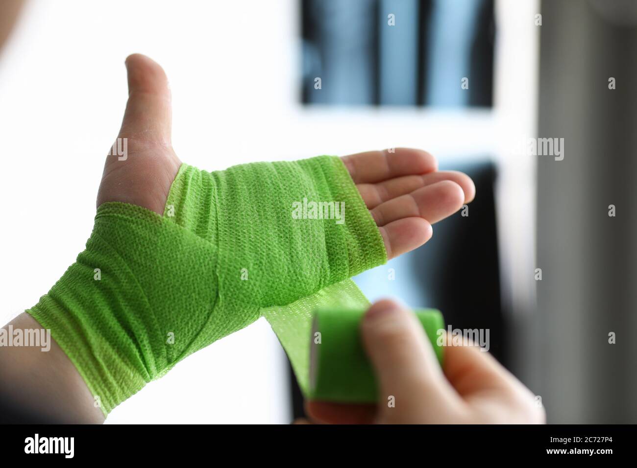 Hand man band aid hi-res stock photography and images - Alamy