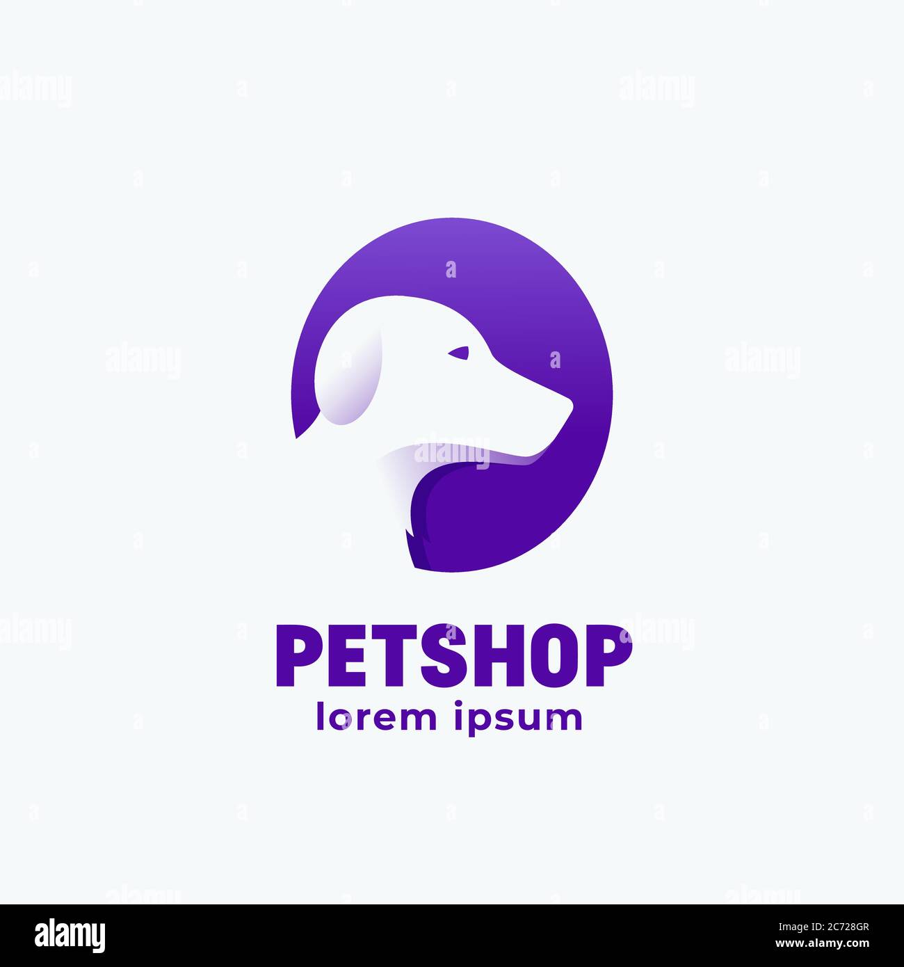 Petshop Abstract Vector Sign, Emblem, Icon or Logo Template. Negative ...