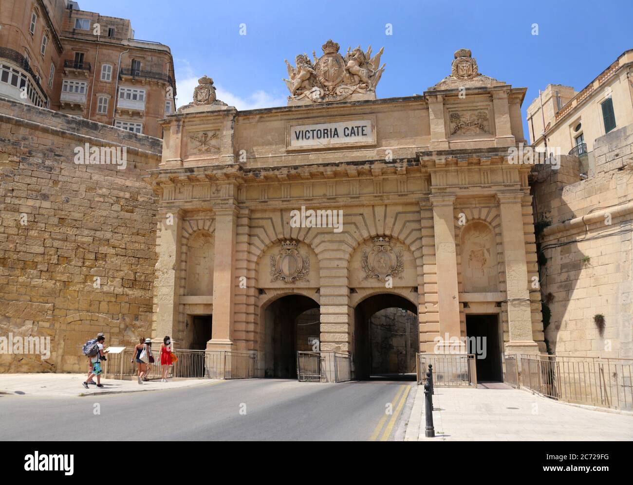 Valletta. Malta. Victoria Gate, the main entrance into the city from ...
