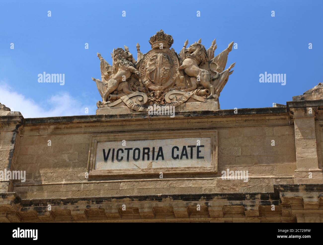 Valletta. Malta. Victoria Gate, the main entrance into the city from ...