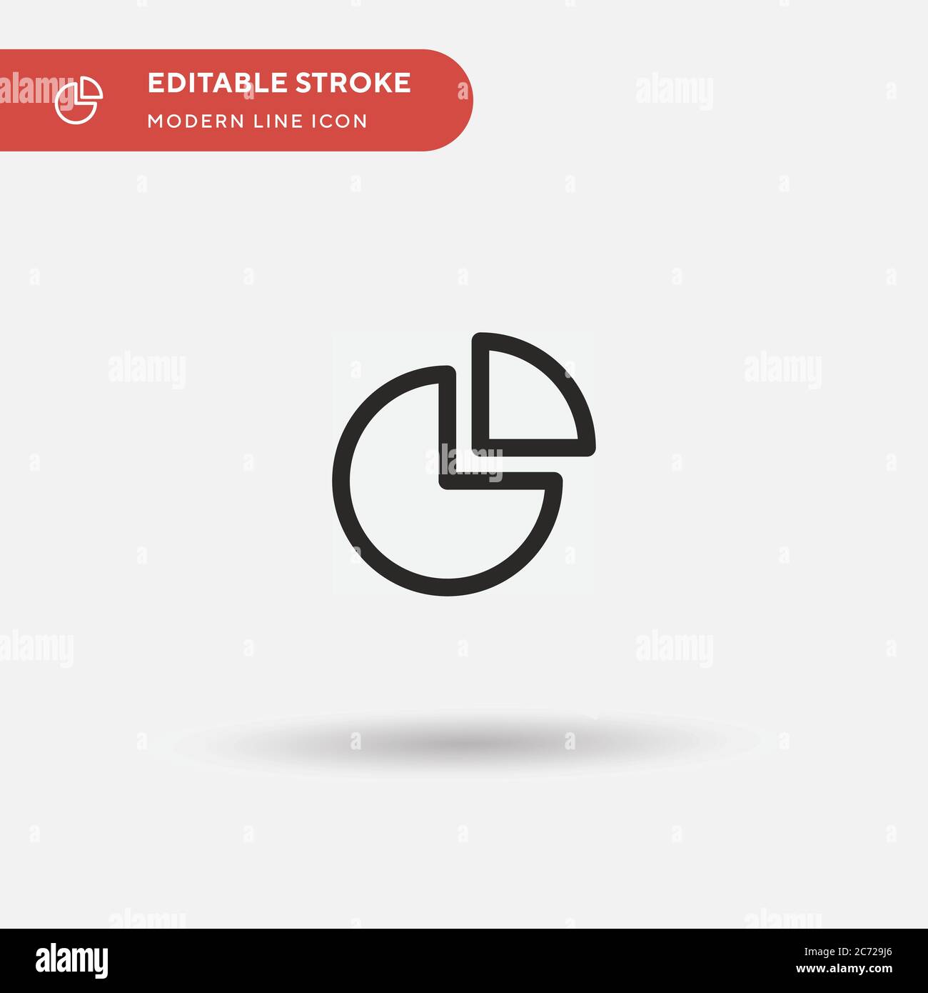 Pie Chart Simple vector icon. Illustration symbol design template for ...