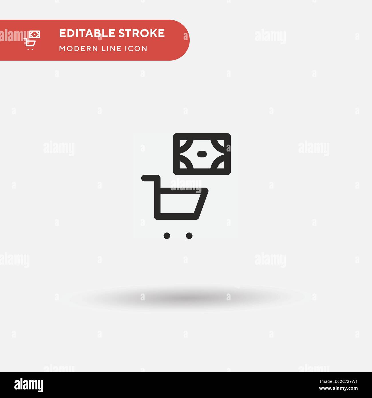 Shopping Cart Simple vector icon. Illustration symbol design template ...