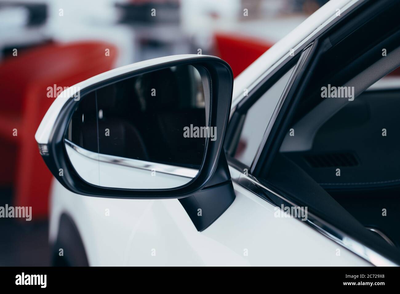 side rear-view mirror on a modern car Stock Photo - Alamy