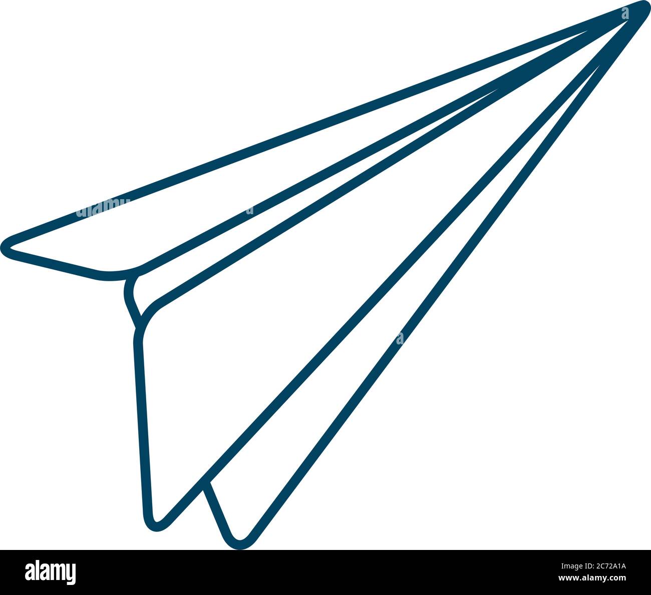 airplane paper flying isolated icon vector illustration design Stock ...