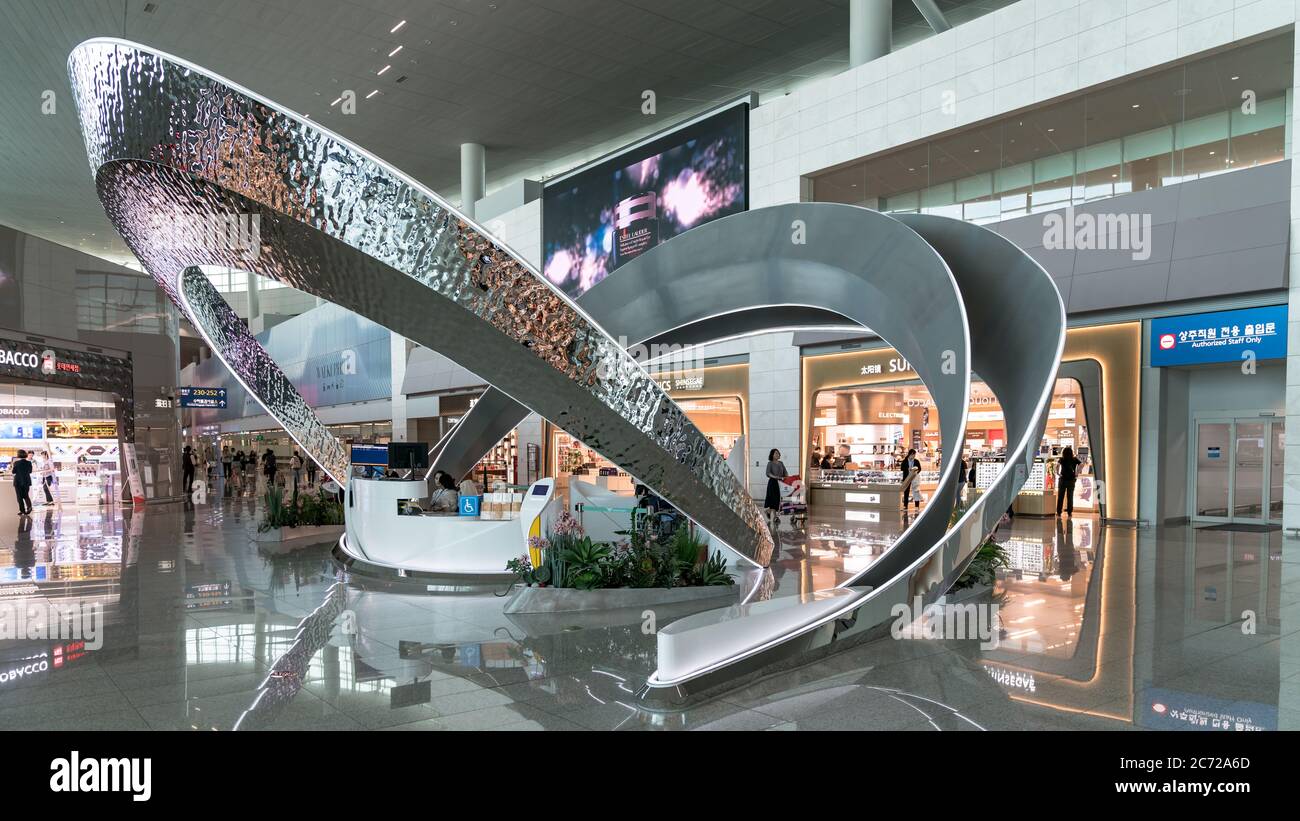 Incheon, South Korea - August 2018: View of Incheon International ...
