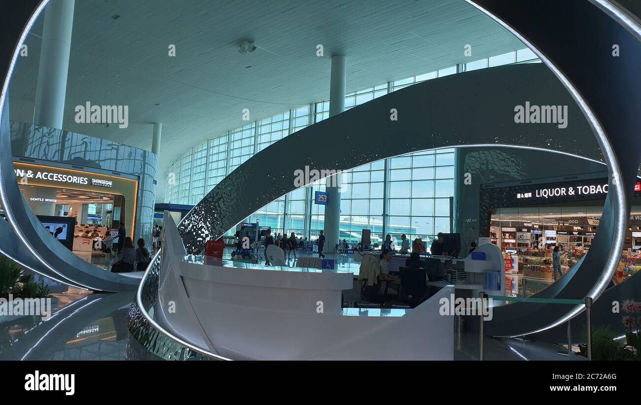 Incheon, South Korea - August 2018: View of Incheon International ...