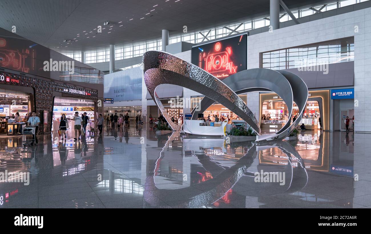 Incheon, South Korea - August 2018: View of Incheon International ...