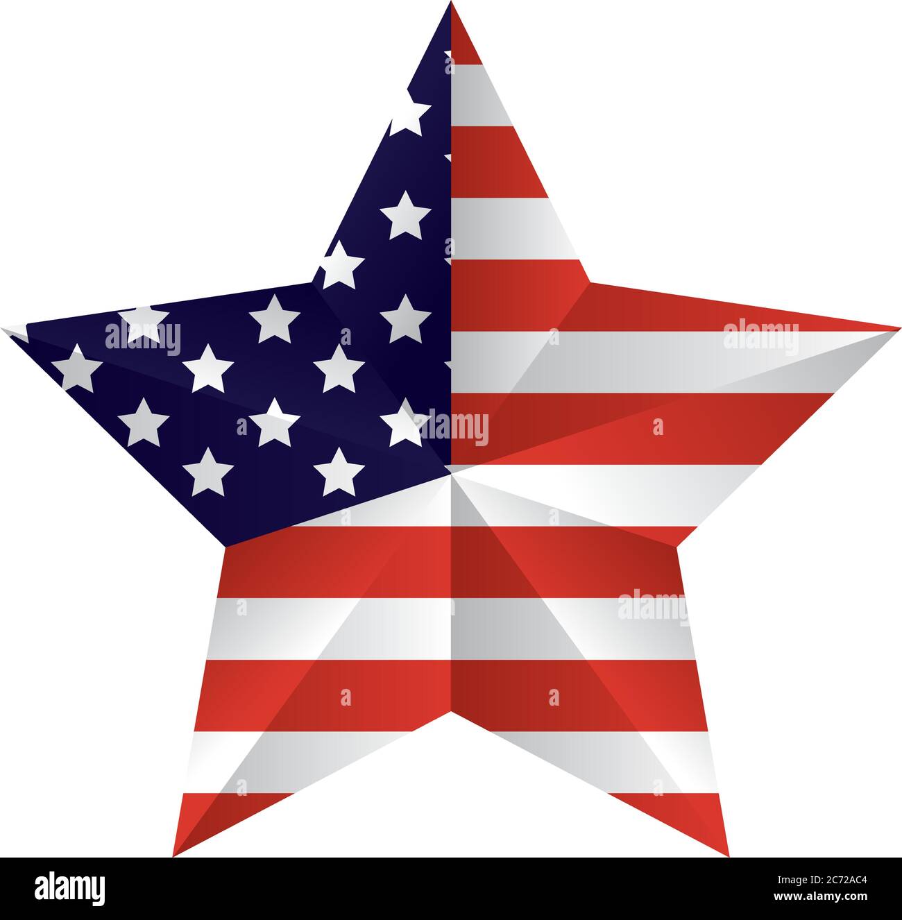 united states of america flag in star vector illustration design Stock ...