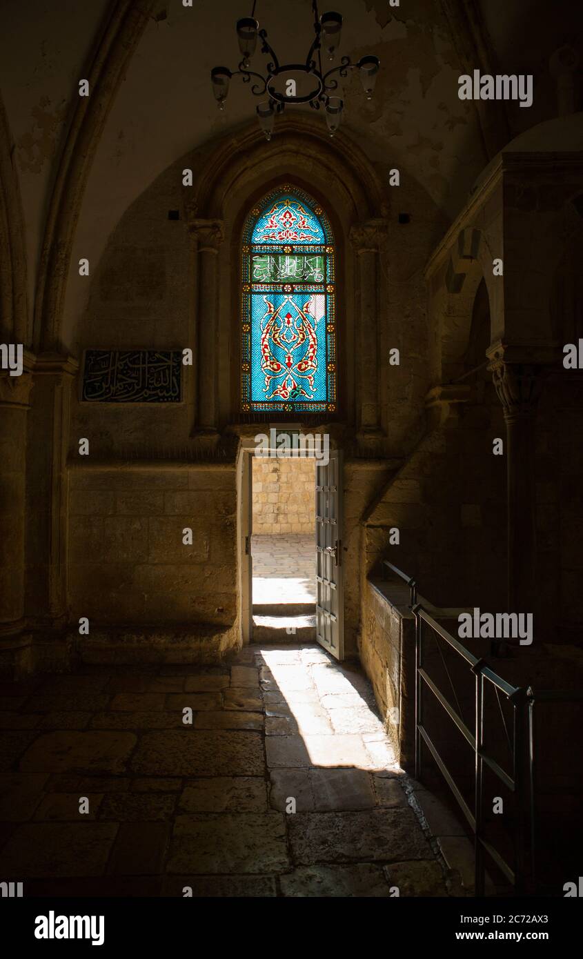 Entrance into cenacle in Jerusalem Stock Photo - Alamy