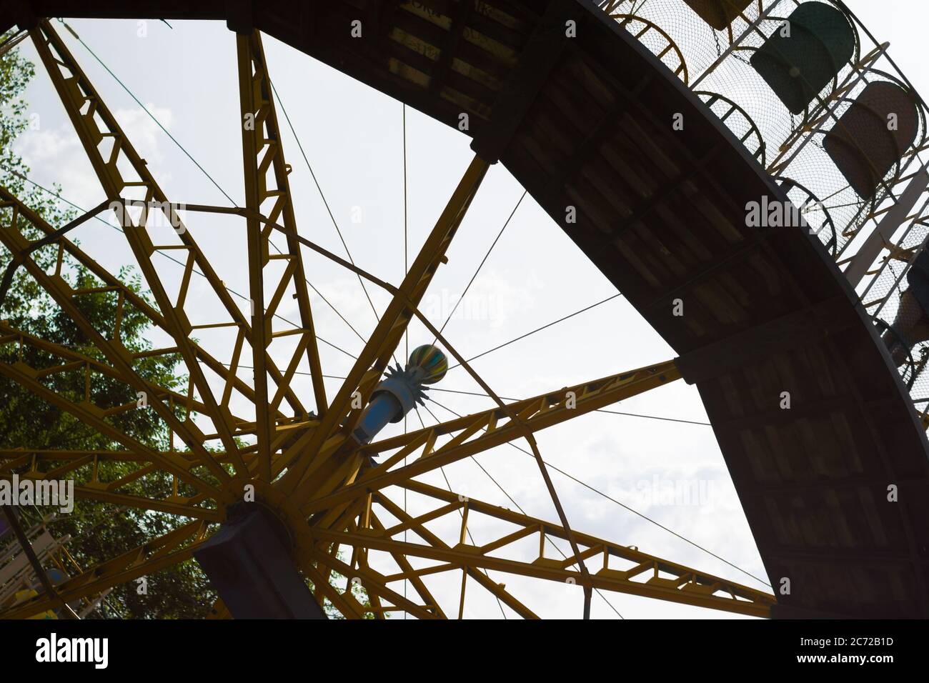 Outdoor attraction - rotating carousel Stock Photo - Alamy