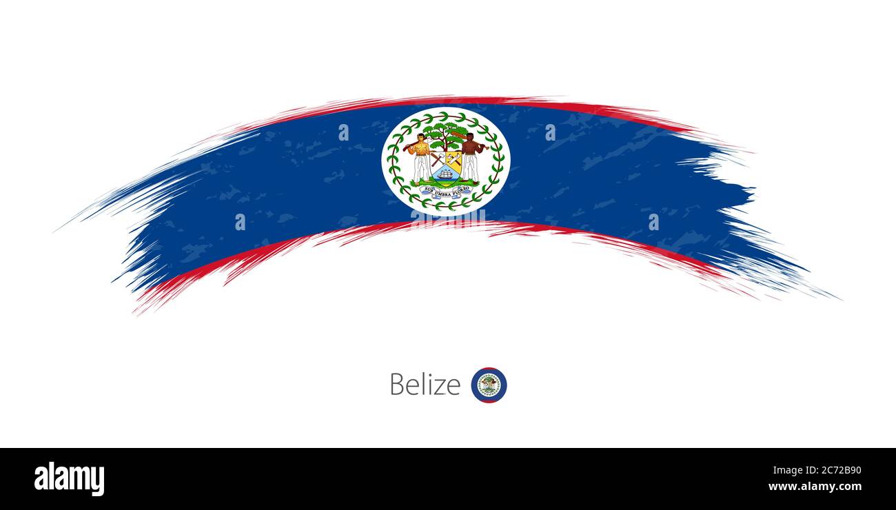 Flag of Belize in rounded grunge brush stroke. Vector illustration Stock Vector Image & Art - Alamy