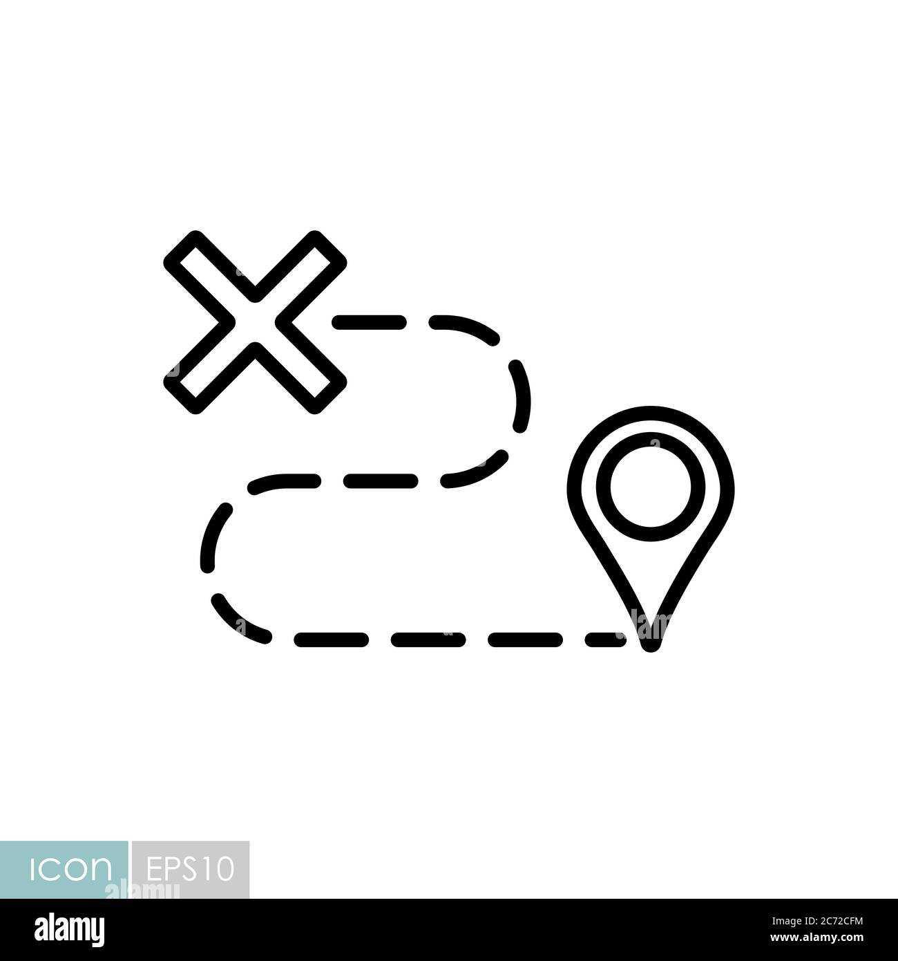 Route vector icon. Navigation sign. Graph symbol for travel and tourism ...