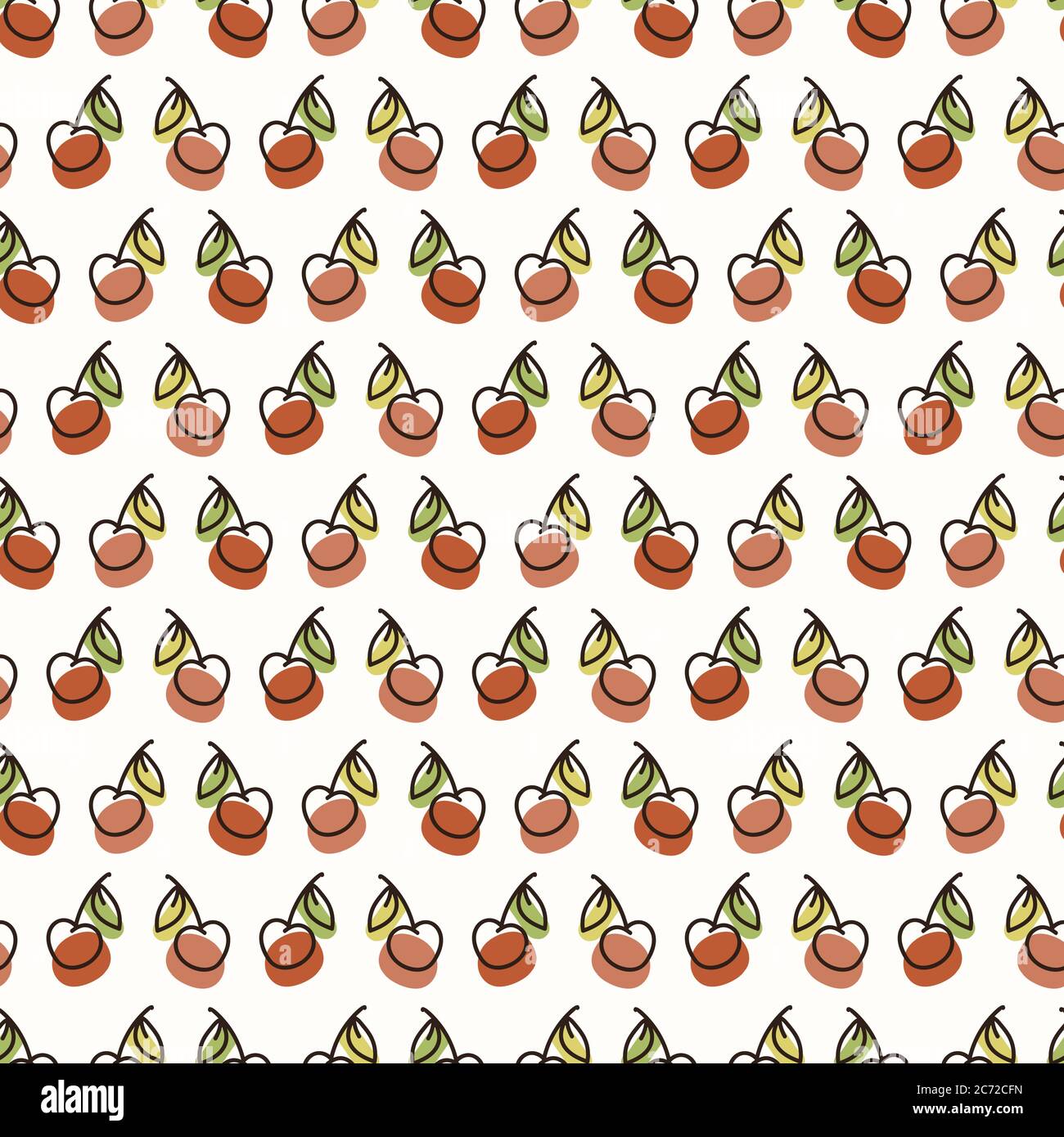 Seamless background fruit cherry. Gender neutral kid food pattern ...