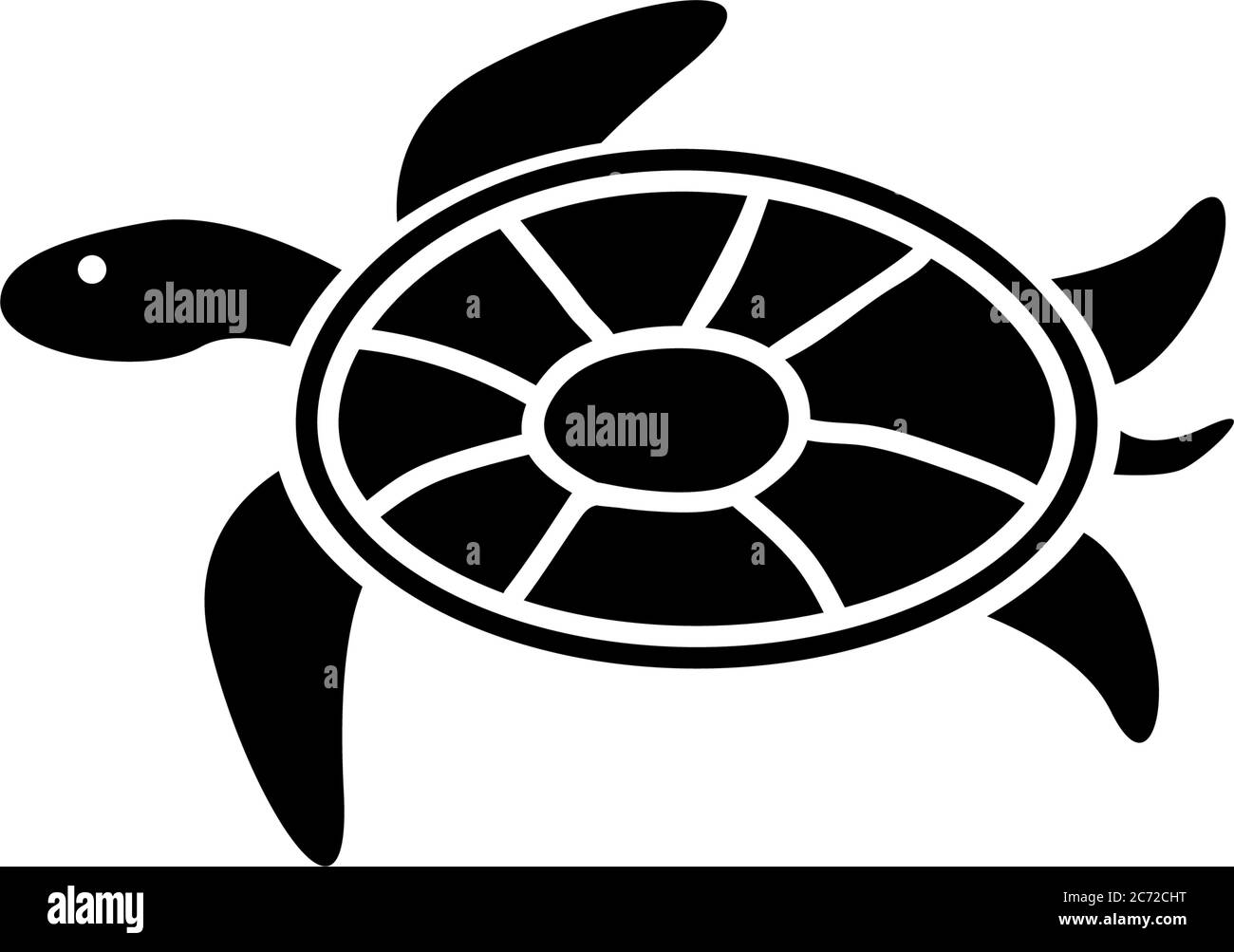 Sea Turtle, Tortoise, Marine Reptile. Flat Vector Icon illustration ...
