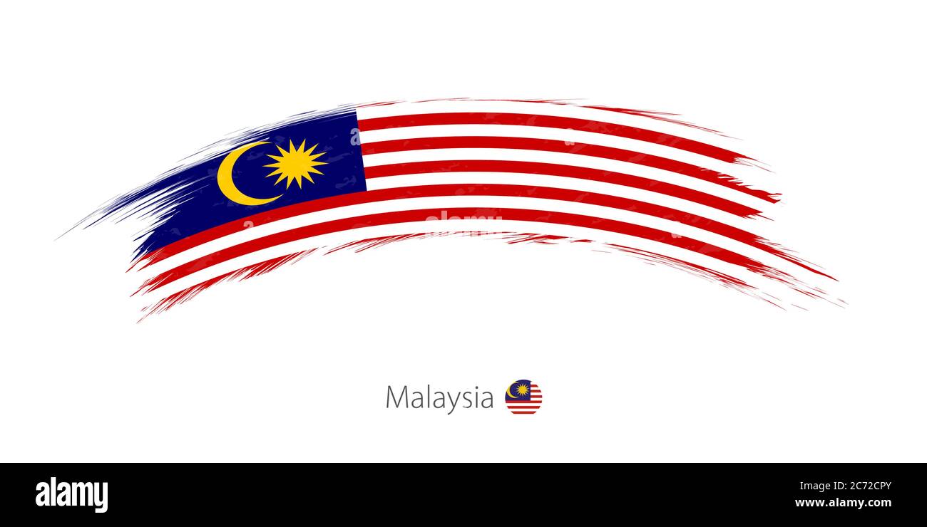 Flag of Malaysia in rounded grunge brush stroke. Vector illustration Stock Vector Image & Art ...