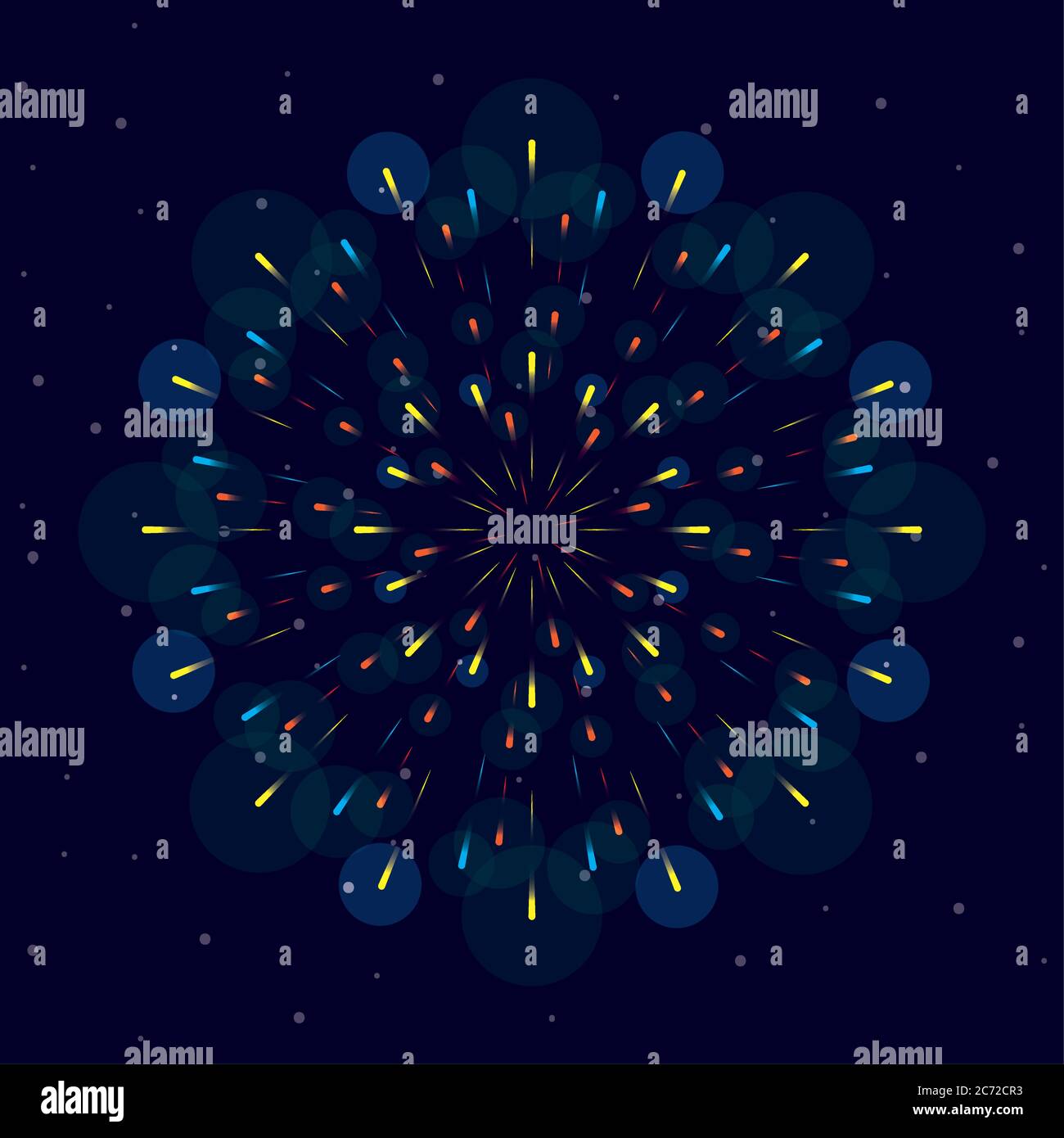 Fireworks burst explosion in the night sky vector illustration design ...