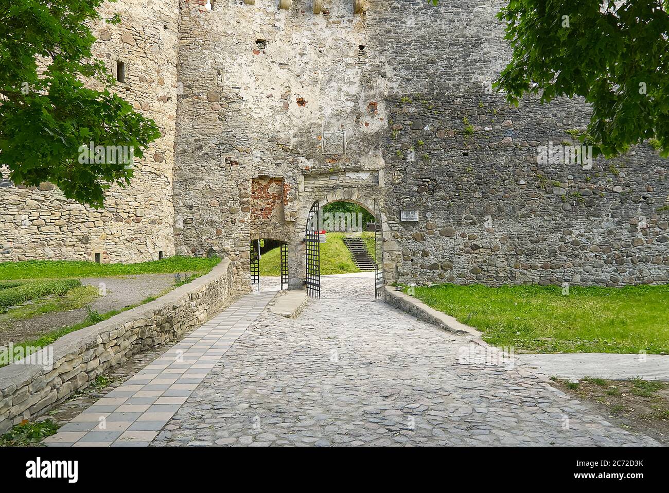 Main entrance to Haapsalu Episcopal Castle. Medieval Castle of Bishop ...