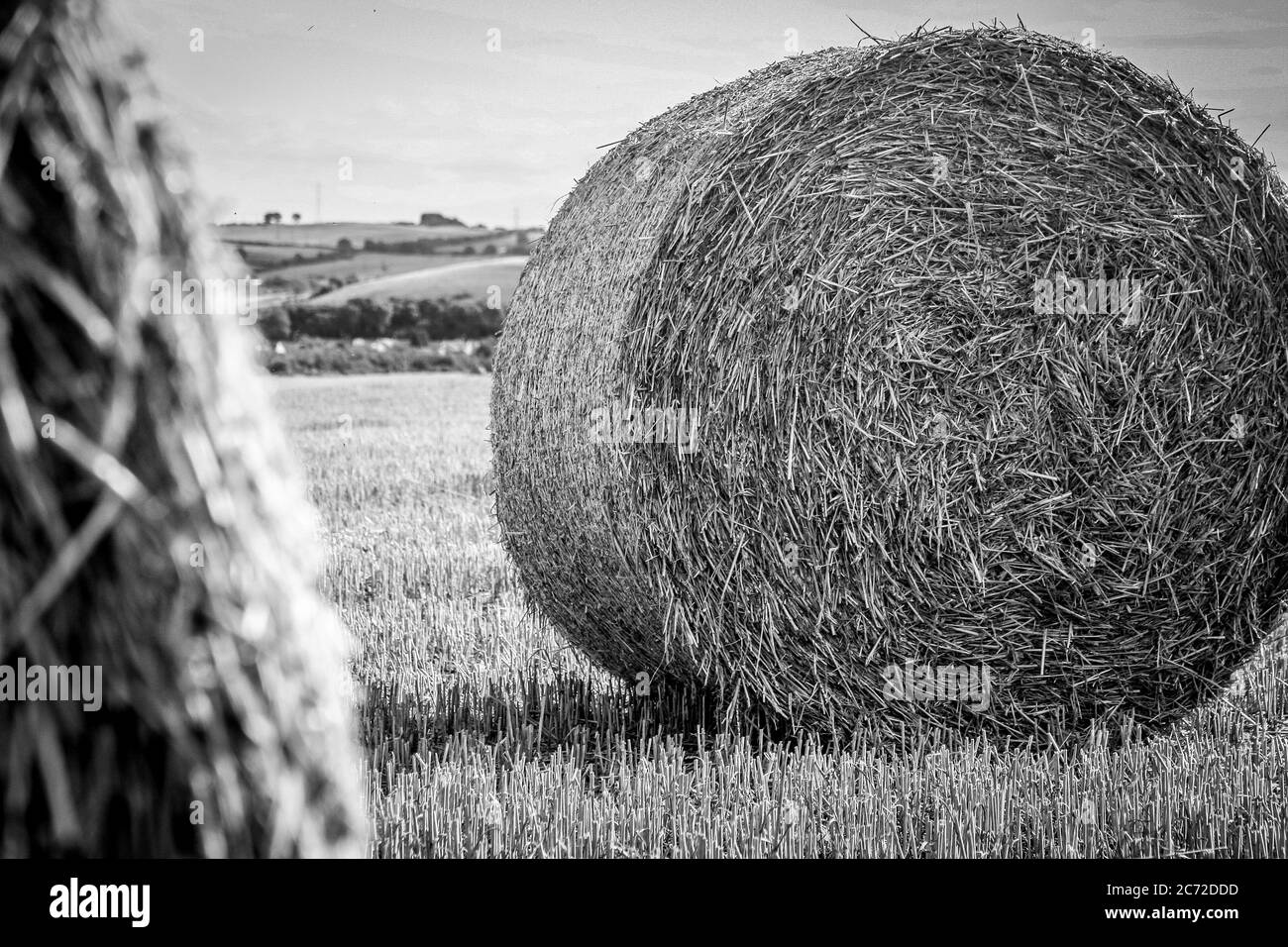 Hay bale background Black and White Stock Photos & Images - Alamy