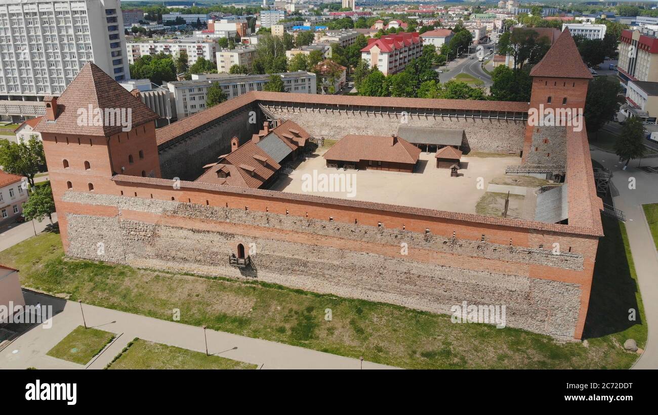 Aerial view of Lida Castle. The city of Lida. Belarus Stock Photo - Alamy
